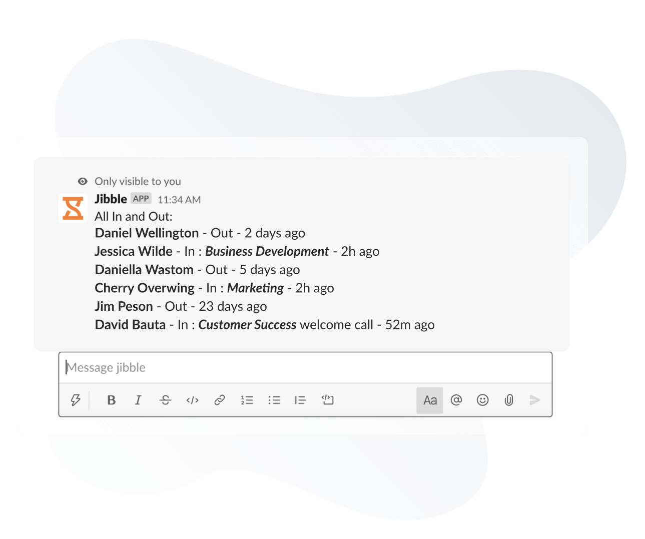 100% FREE Slack Time Tracking | Jibble™