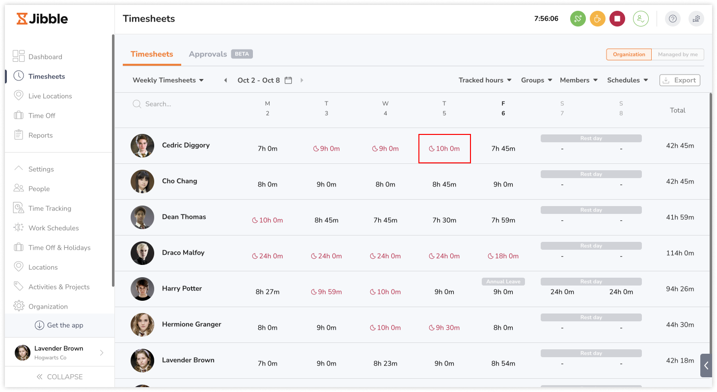 Calculating breaks and automatic deductions