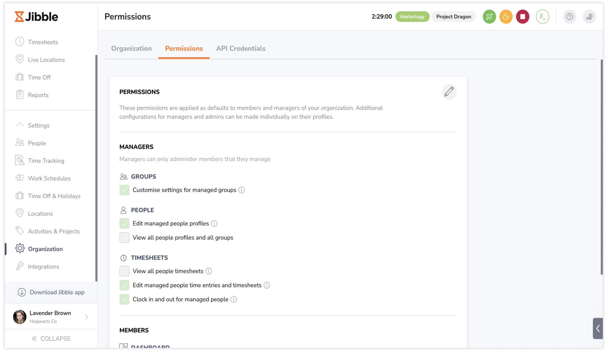 Roles and permissions in Jibble