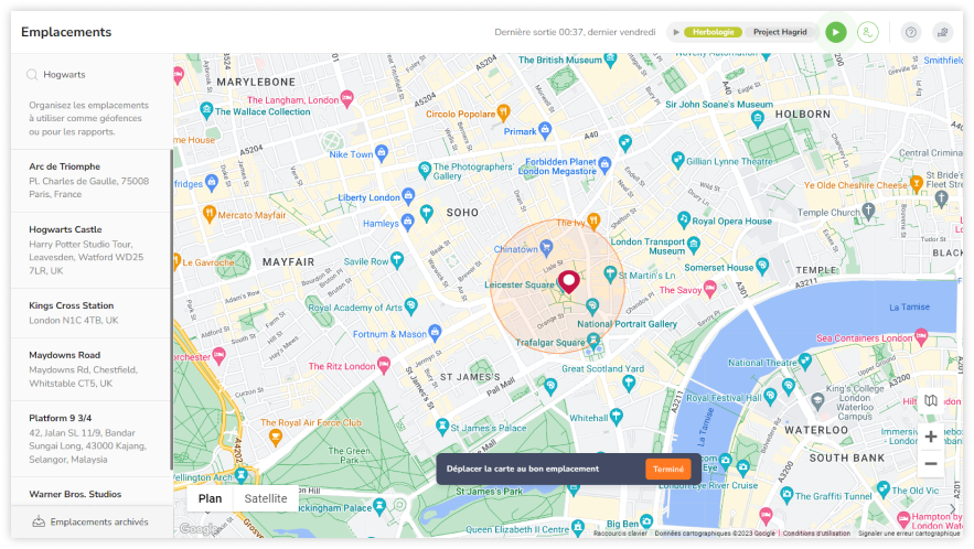 Gestion des emplacements et des géofences | Jibble