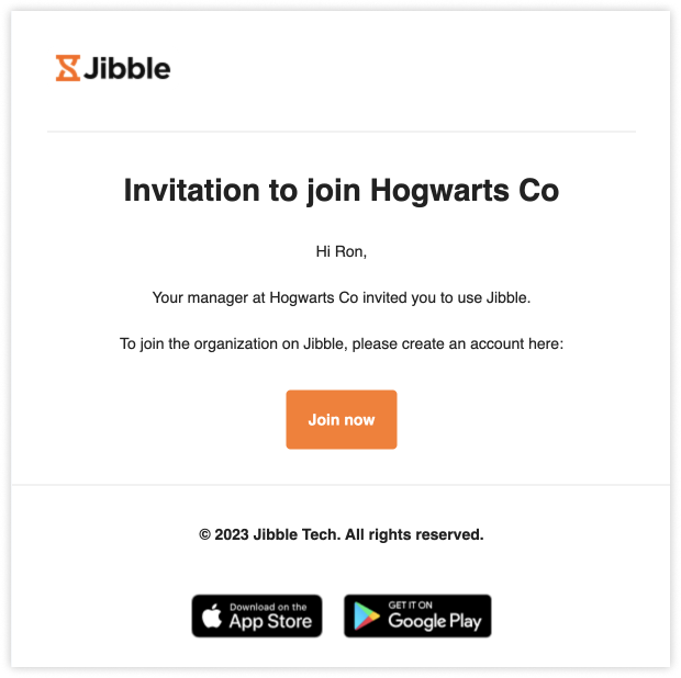 Joining your organization on Jibble