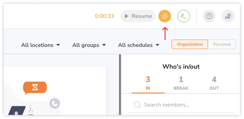 Tracking employee break time | Jibble