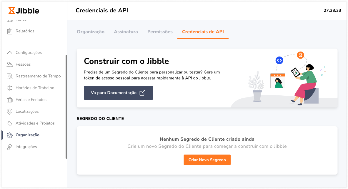 Usando a API do Jibble para suas necessidades específicas
