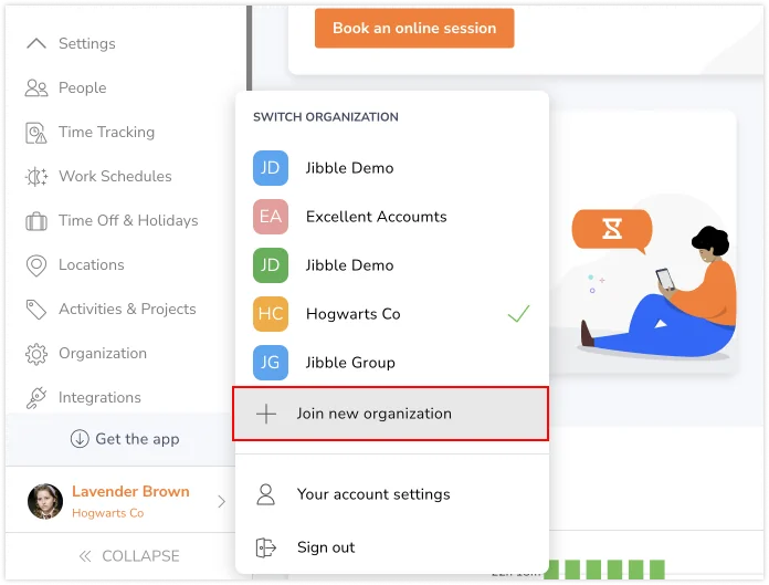 Joining your organization on Jibble