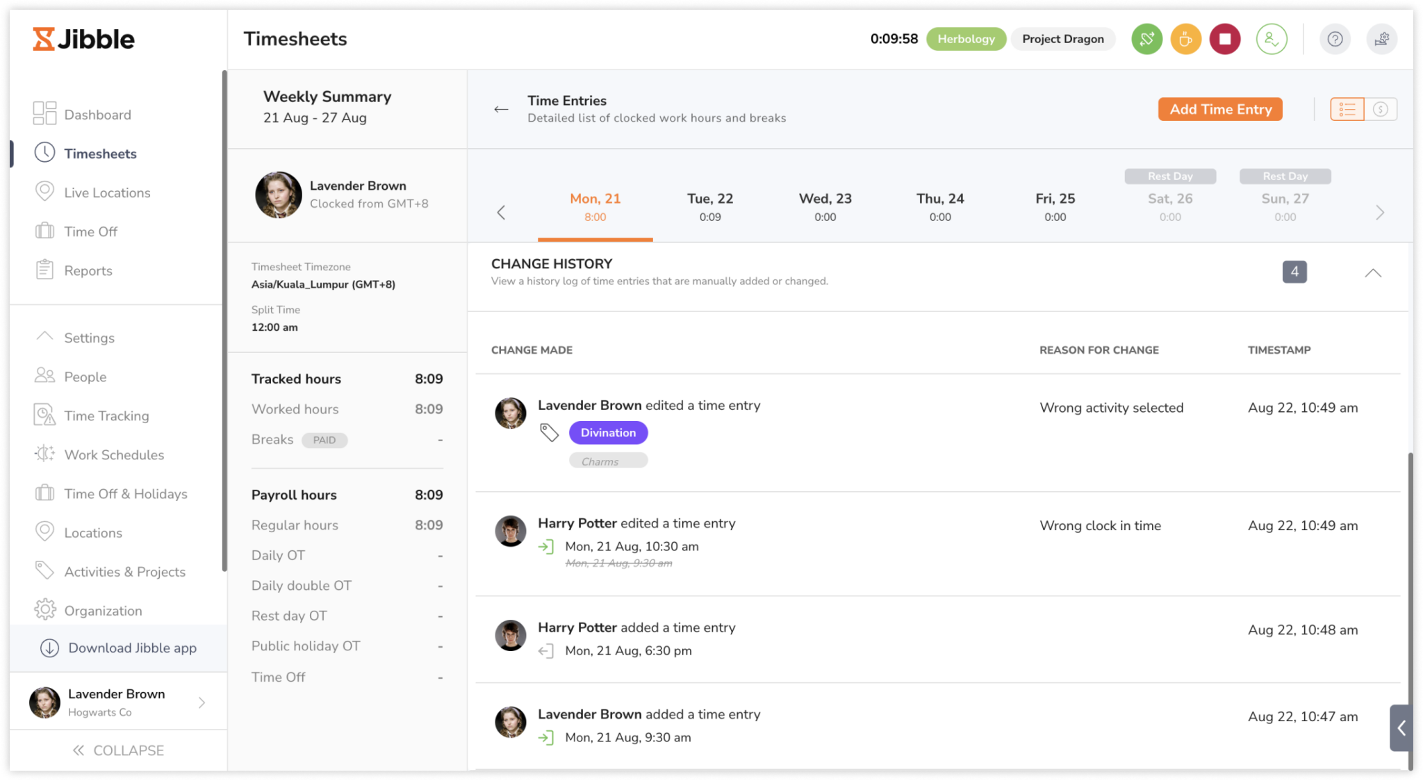How to know if a time entry has been edited or deleted?
