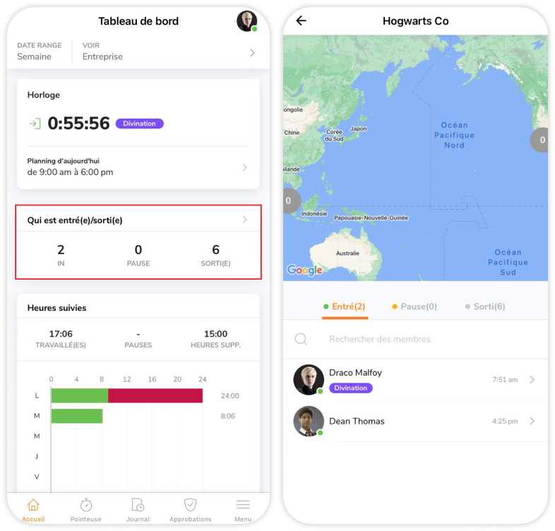 Localisation en direct | Jibble