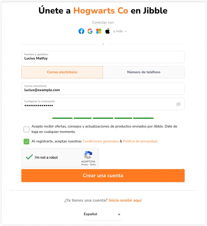 Unirte a tu organización en Jibble