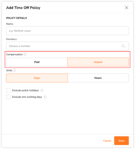 Creating time off policies | Jibble