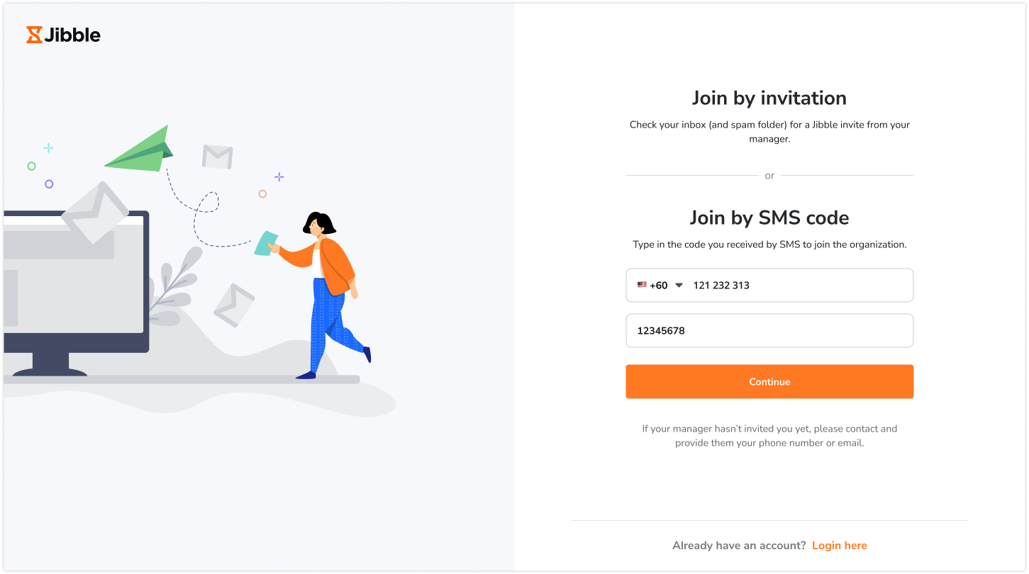Joining your organization on Jibble