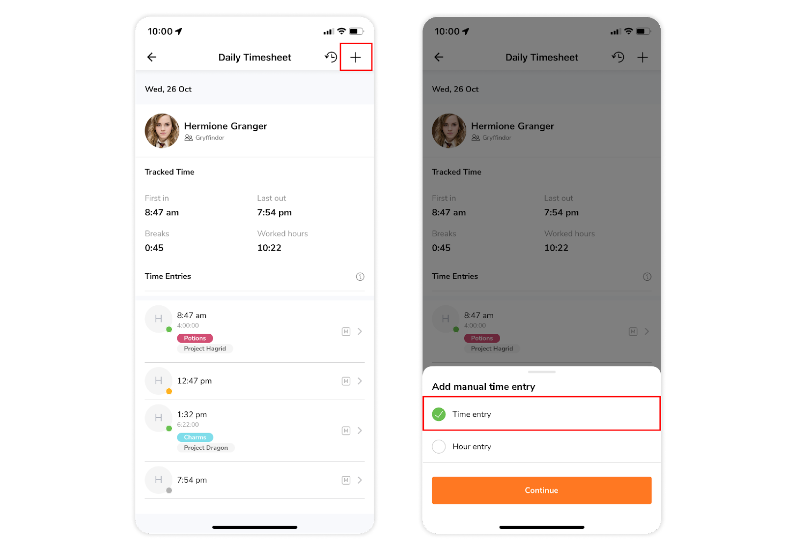Adding And Editing Time Entries On Mobile