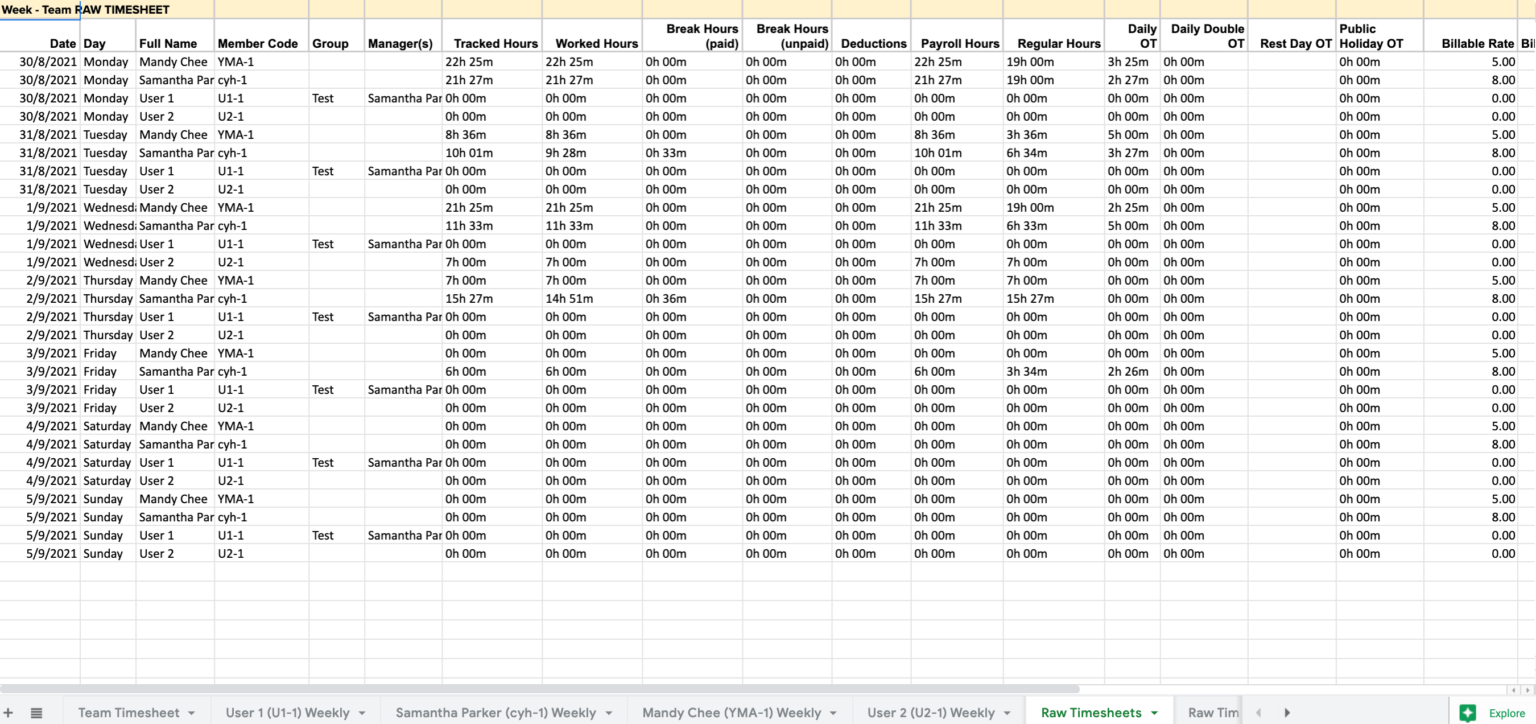 Exporting timesheet reports | Jibble