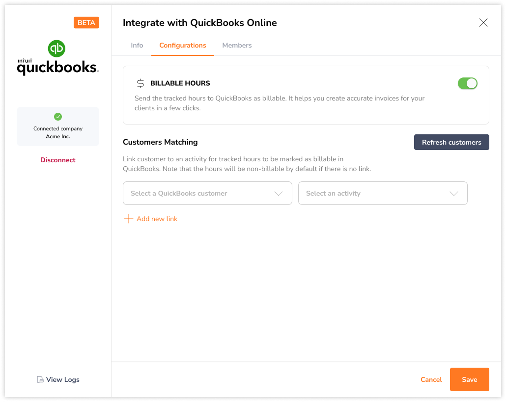 Conectar QuickBooks Online con Jibble