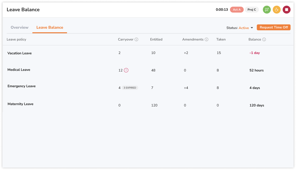 Requesting and managing time off as a member