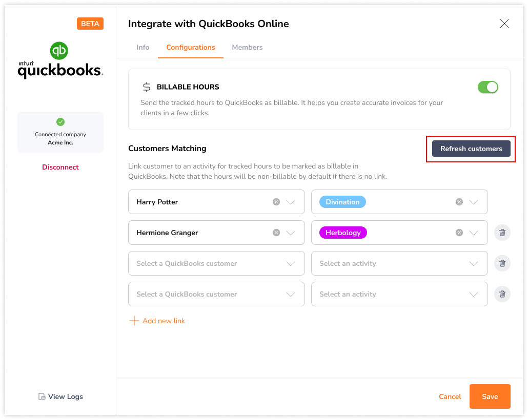 Conectar QuickBooks Online con Jibble