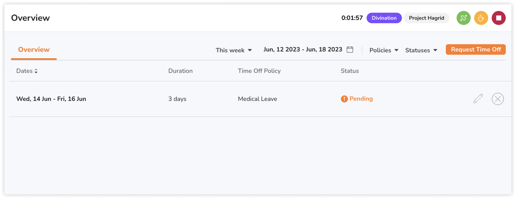 Requesting and managing time off as a member