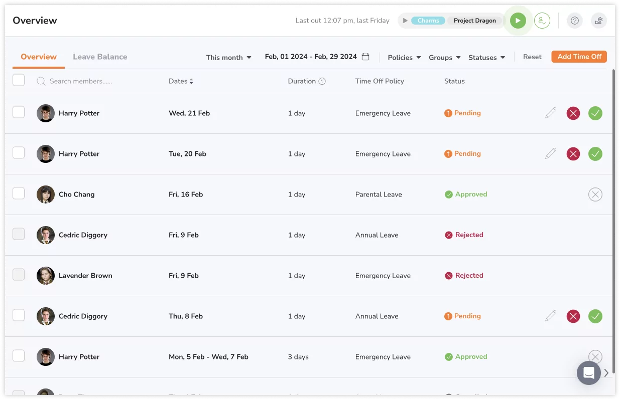 Managing time off for your team