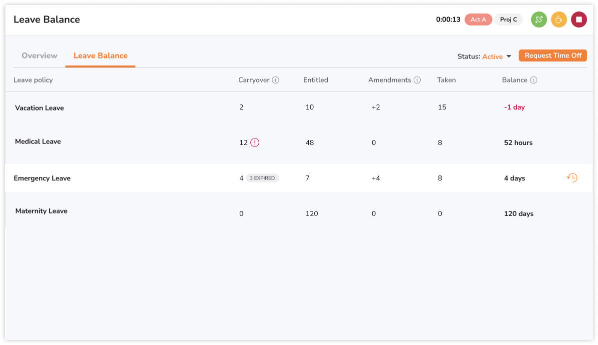 Requesting and managing time off as a member