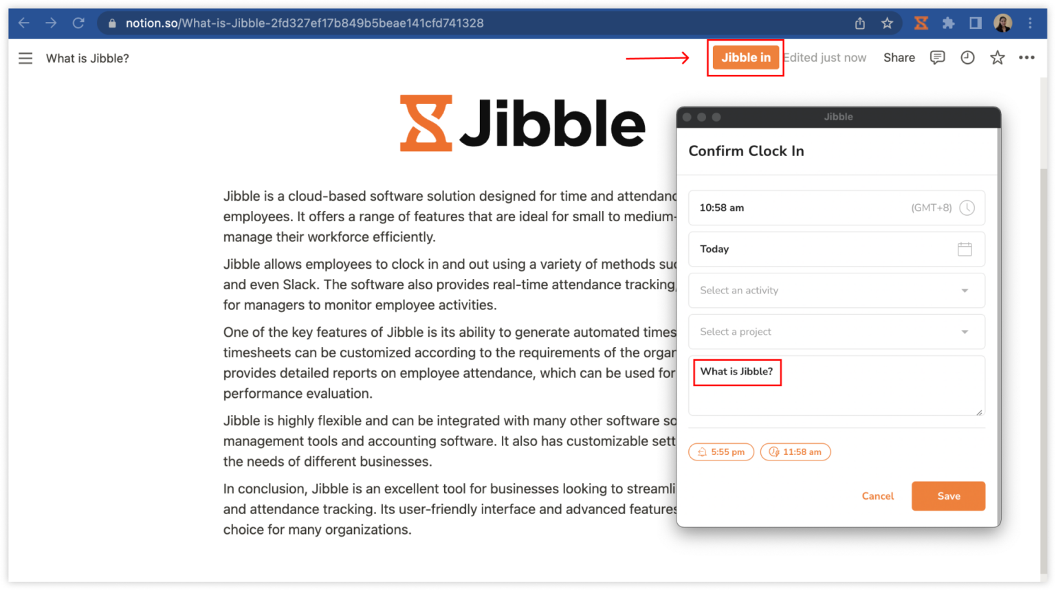 Using Jibble's Chrome Timer Extension