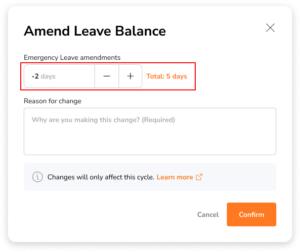 How to adjust leave balances for employees?