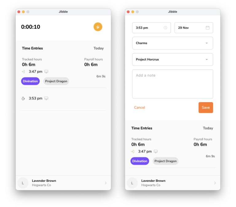 Getting started with Jibble’s Mac time tracker app