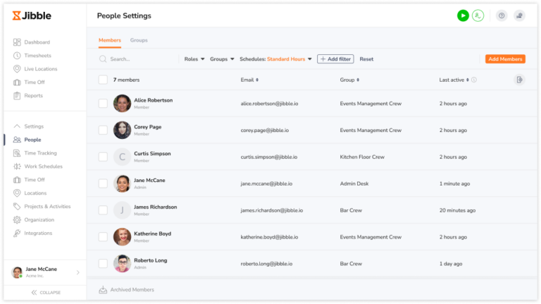 Understanding member assignments in Jibble