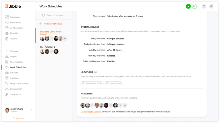 Understanding member assignments in Jibble