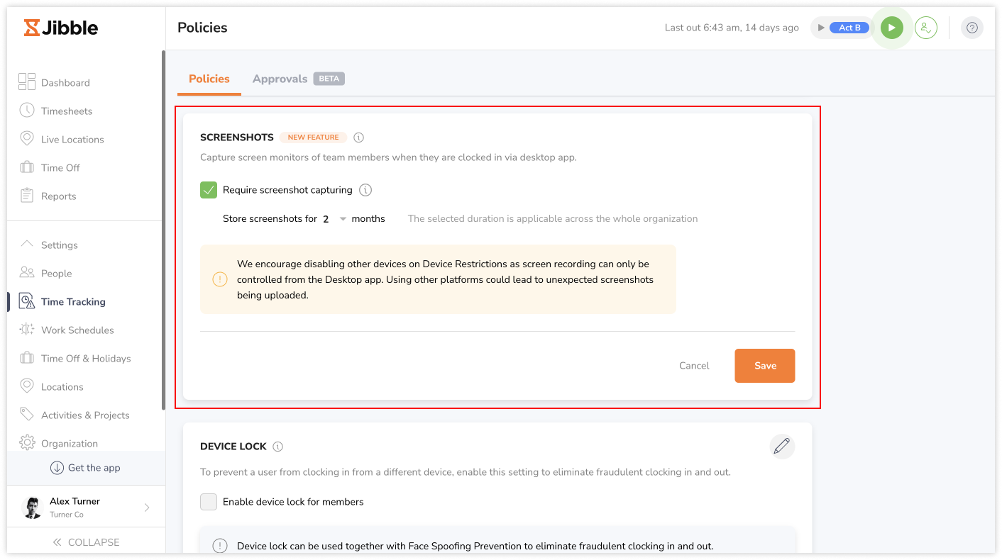 How do I enable screen capturing?