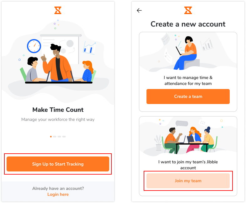Joining your organization via Jibble's mobile app
